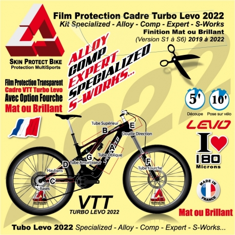 Kit Film Protection Cadre Turbo Levo 2022 Kit Specialized Mat ou ...